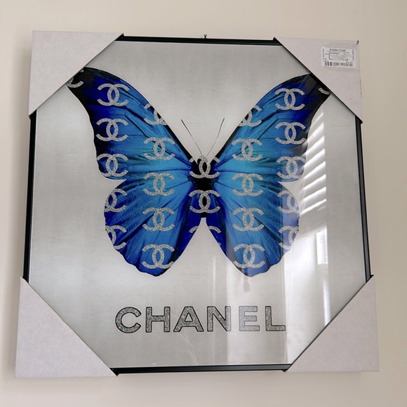 CHANEL | Accents | Chanel Beautiful Blue Butterfly Photo Frame | Poshmark
